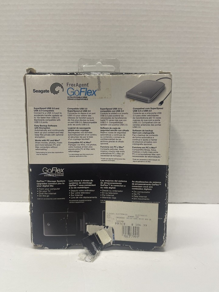 Seagate FreeAgent GoFlex Ultra Portable USB 3.0 500GB External Hard ...