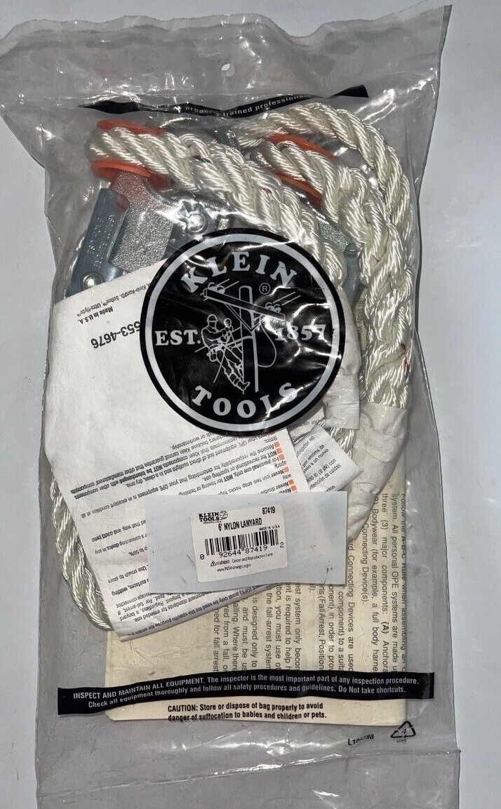 KLEIN TOOLS 6' NYLON LANYARD 87419 BRAND NEW FREE SHIPP!!! | eBay