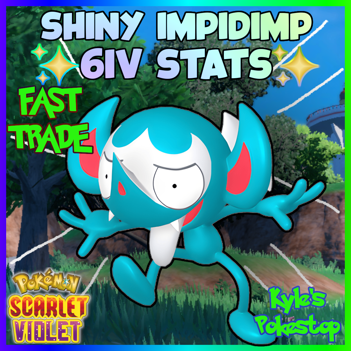 6IV SHINY IMPIDIMP POKEMON SCARLET & VIOLET EV'D BATTLE READY 🚀 FAST ...