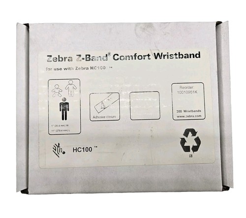 Zebra HC100 Z-Band Comfort Cartridge 10010951K 300 Wristbands New | eBay