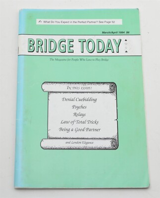 Bridge Today Magazine March April 1994 Granovetter Books Vintage | eBay