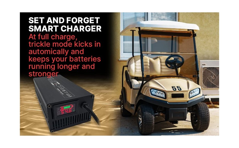 Club Car Golf Cart Battery Charger with Display 48 Volt | eBay