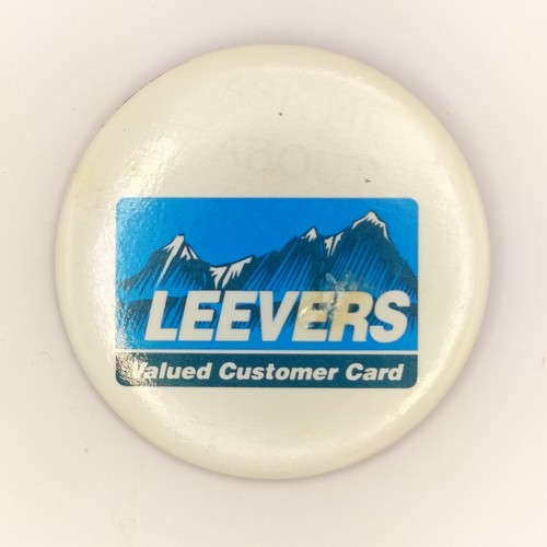 Leevers Valued Customer Card Vintage Pin Button Pinback | eBay