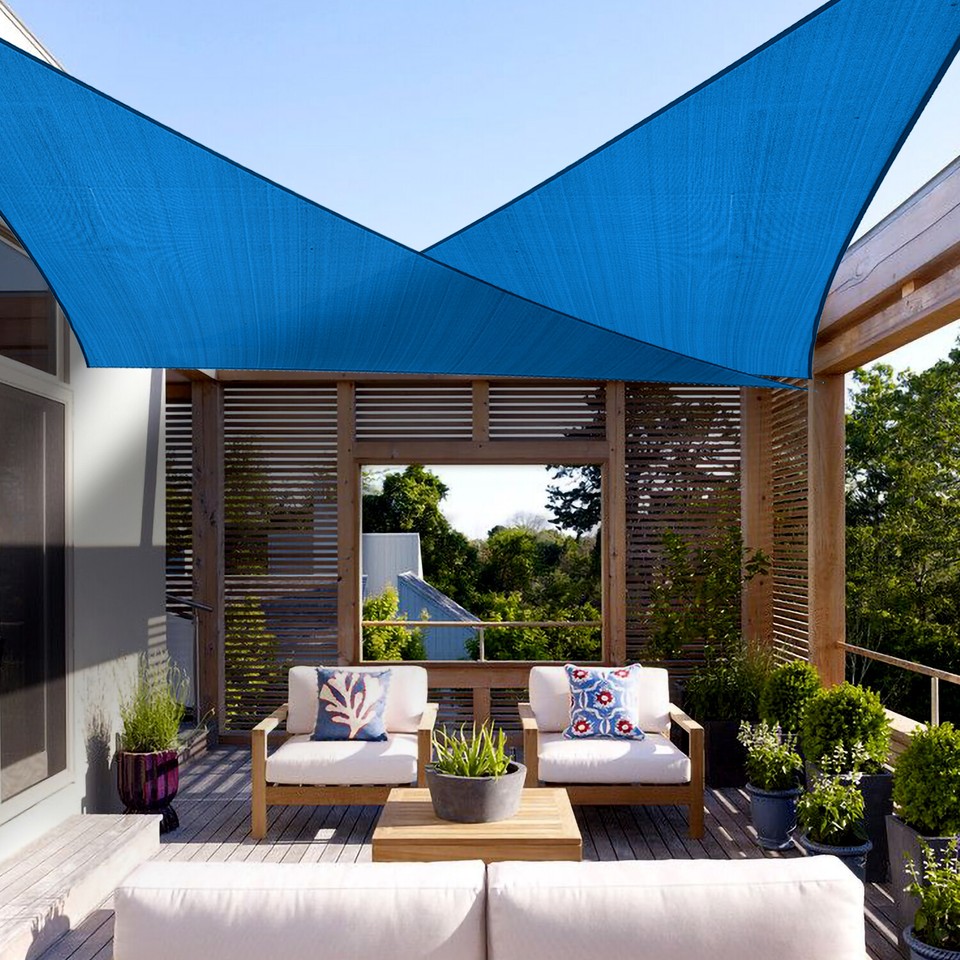 12x12x12 ft Sun Shade Sail Triangle Garden Patio Awning Outdoor Canopy ...