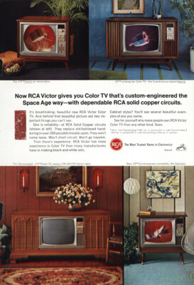 1966 RCA Victor Color TV: Space Age Vintage Print Ad | eBay