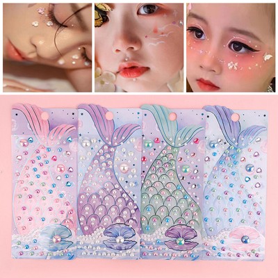 3D Eye Face Gems Glitter Stickers Face Jewels Rhinestone Diamond Make ...
