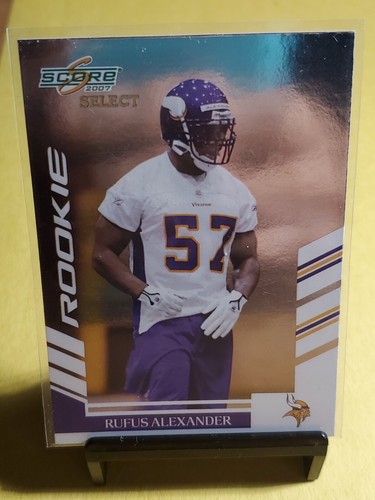2007 Score Select Rufus Alexander #328 Rookie RC Minnesota Vikings ...