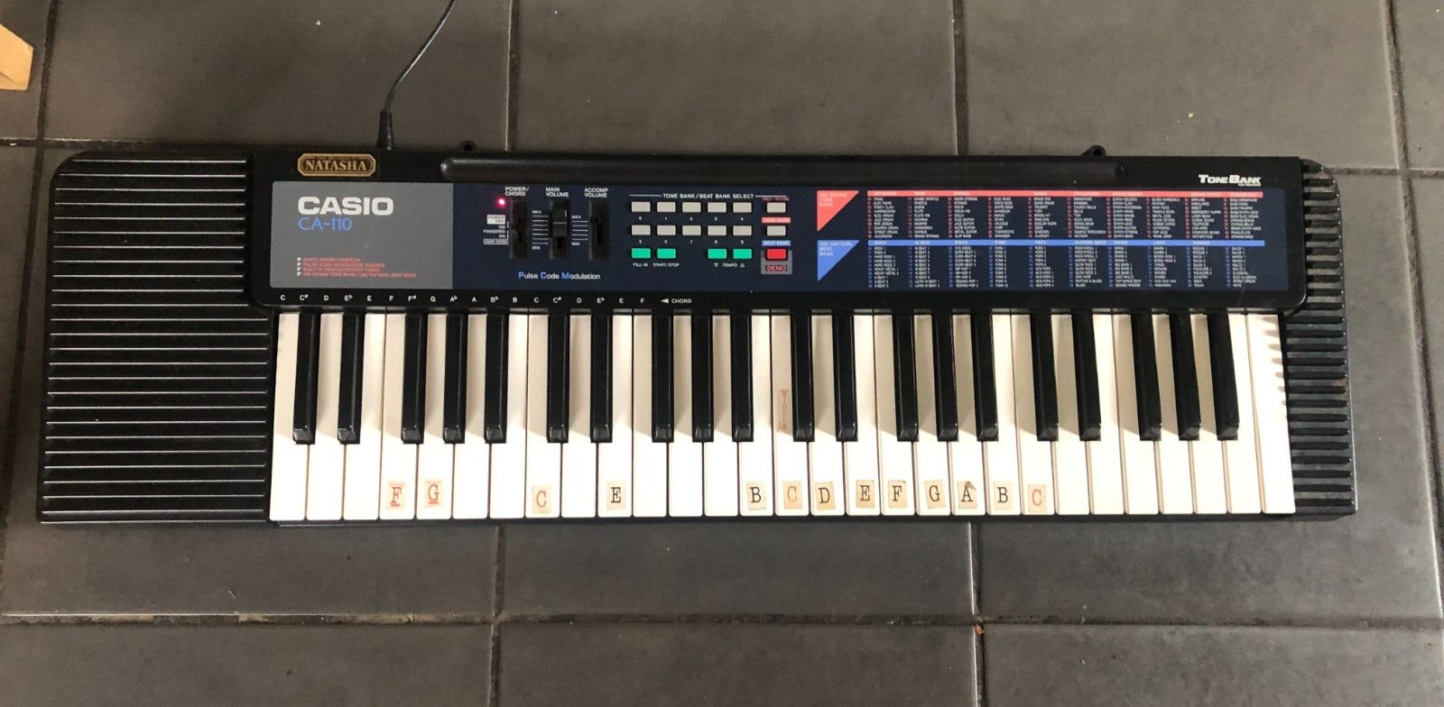 Casio CA-110 ToneBank Keyboard 49 Keys Musical Instrument Black with ...