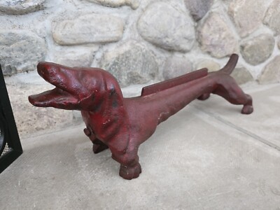 RARE Antique Cast Iron Dachshund Dog Boot Scraper | eBay