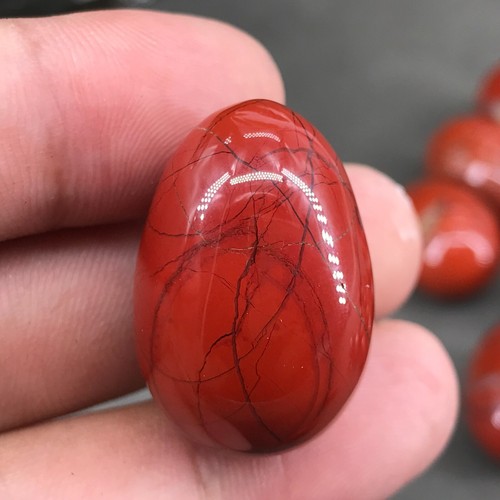 5pcs Natural Red Jasper Quartz Egg Quartz Crystal Skull Reiki Healing ...