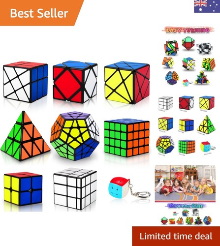 Speed Cube Set, Puzzle Cube,9 Pack Magic Cubes Pyraminx Pyramid + 2x2 ...