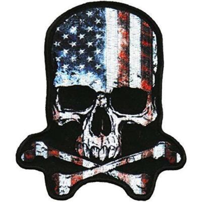 Skull American Flag, Officially Licensed Original Artwork, Iron On ...