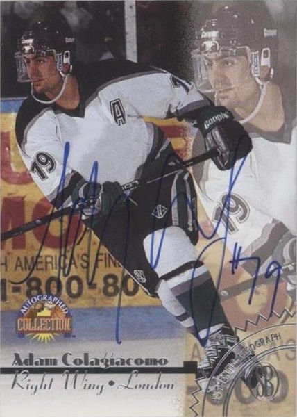 1996 Score Board Autographed Collection - Autographs Adam Colagiacomo ...