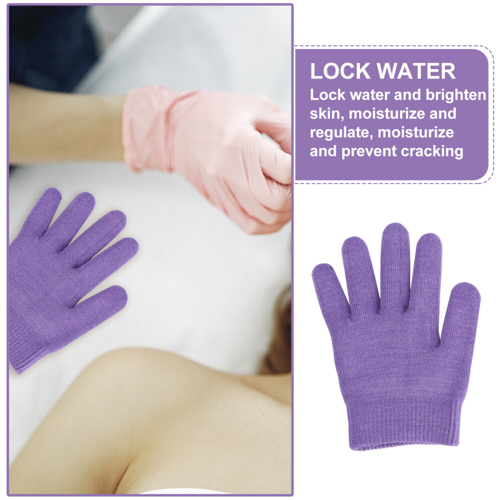 3 Pairs Purple Inner Essential Oil Moisturizing Gel Hand Mask Gloves ...