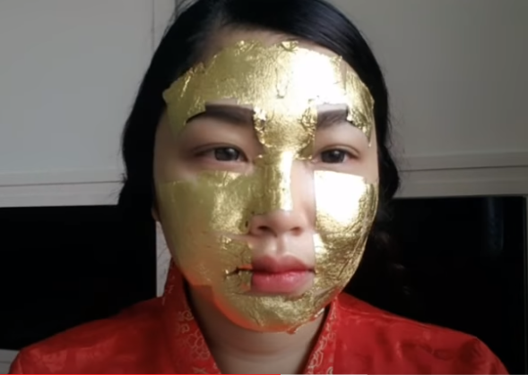 24K Gold Leaf Face Mask Spa Skin Care Brightening Moisturizing Smooth ...