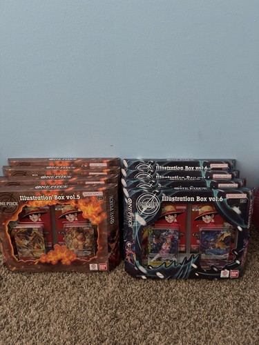 ONE PIECE CCG Illustration Box vol 5 And 6 Sealed Lot of 4 boxes | eBay