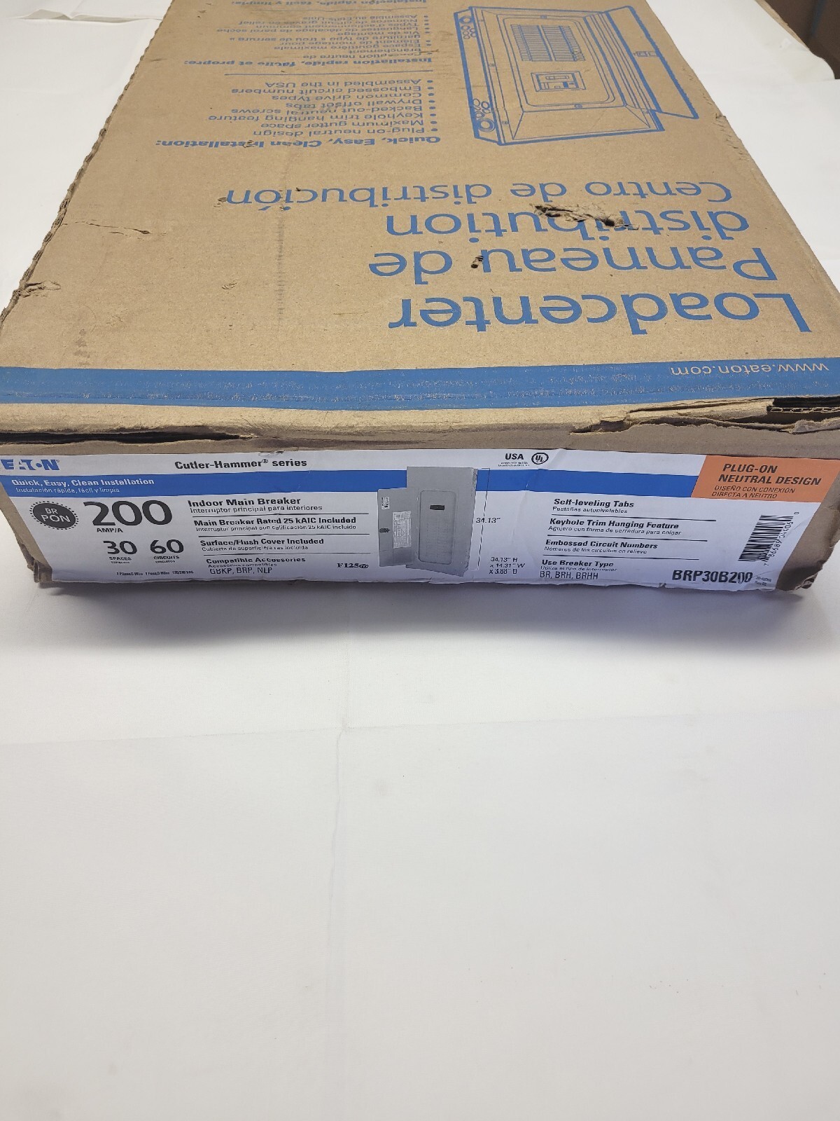 Eaton BRP30B200 Main Breaker Panel - Gray for sale online | eBay