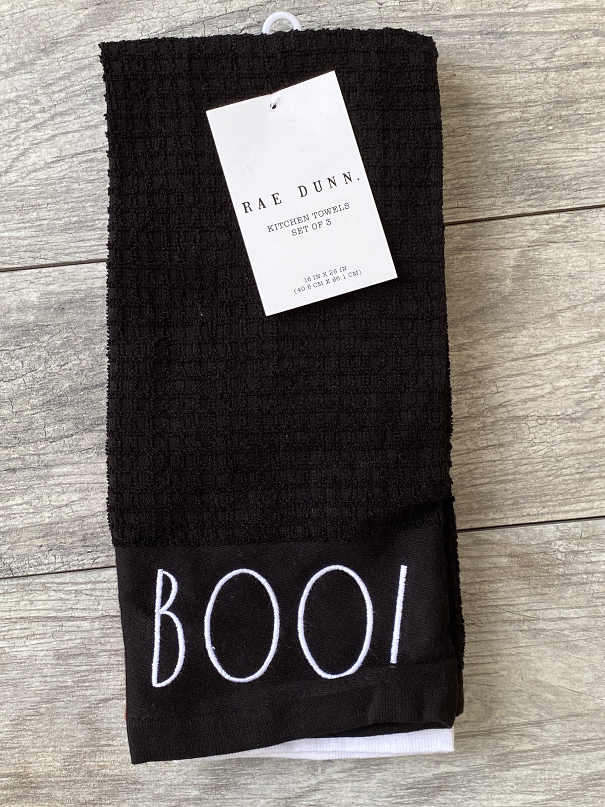 Rae Dunn Kitchen Towels Set ~ BOO ~ SPOOKY ~ HAPPY HALLOWEEN. | eBay