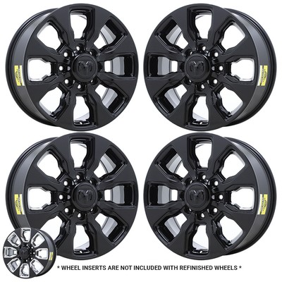 20" DODGE RAM 2500 GLOSS BLACK EXCHANGE WHEELS RIMS FACTORY OEM 2696 ...