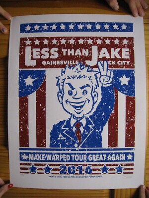 Less Than Jake Poster Concert Make Warped Tour Great Again 2016 | eBay ...