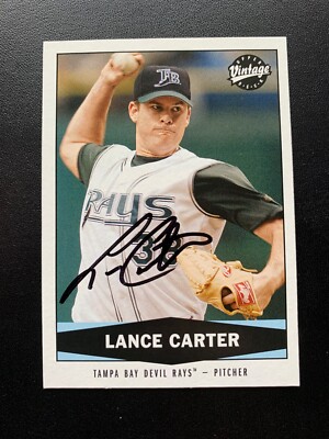 Lance Carter Signed 2004 Upper Deck Vintage #291 Card Tampa Bay Devil Rays COA | eBay