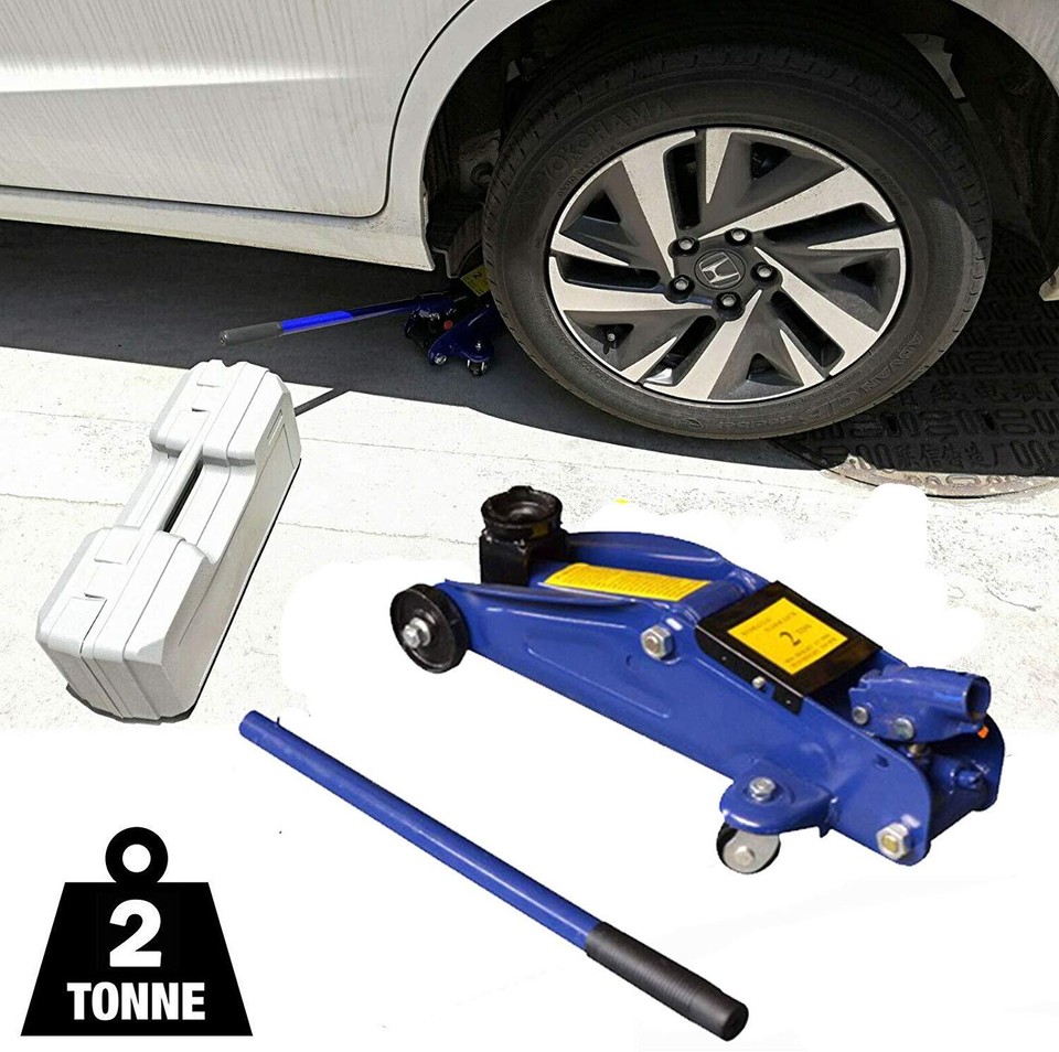 2 Ton Hydraulic Trolley Floor Jack Caravan Van 3 Ton Axle Stand Lift ...