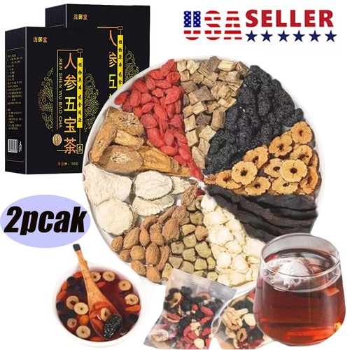 2PK Kidney Tea Formula Ginseng Five Treasure Tea, Kidney Tea Chinese ...