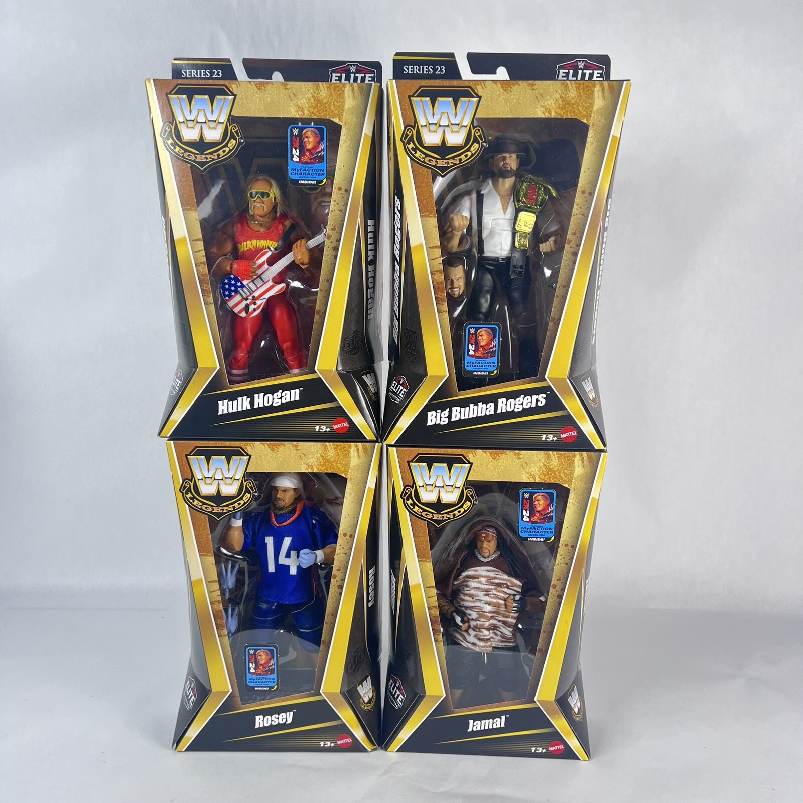 WWE Elite Legends Series 23 Hogan, Jamal, Rosey, Big Bubba Rodgers Lot ...