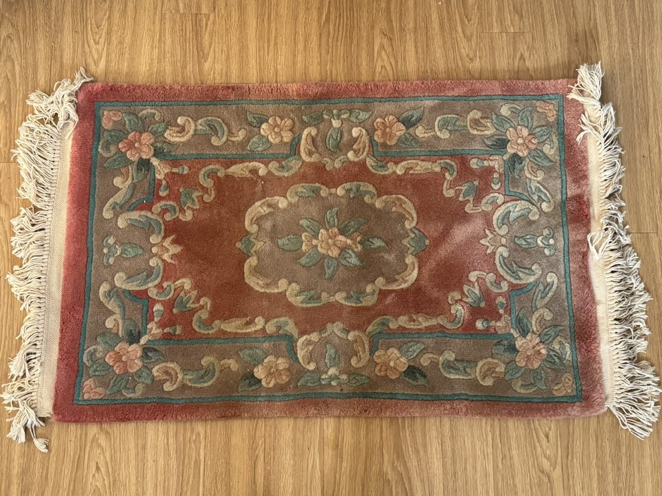 Vintage Chinese 100% wool Thick pile Rug carpet | eBay
