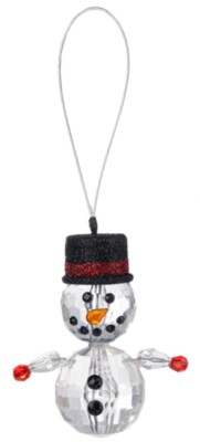 Ganz Crystal Expressions Hanging SNOWMAN Ornament Winter Christmas 3" x ...