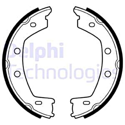 DELPHI Parking Brake Shoe Set For LAND ROVER Freelander 2 06-14 ...