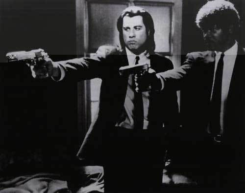 PULP FICTION-DUO GUNS 24X36 POSTER MOVIE OLDSCHOOL WALL ART DECOR ...