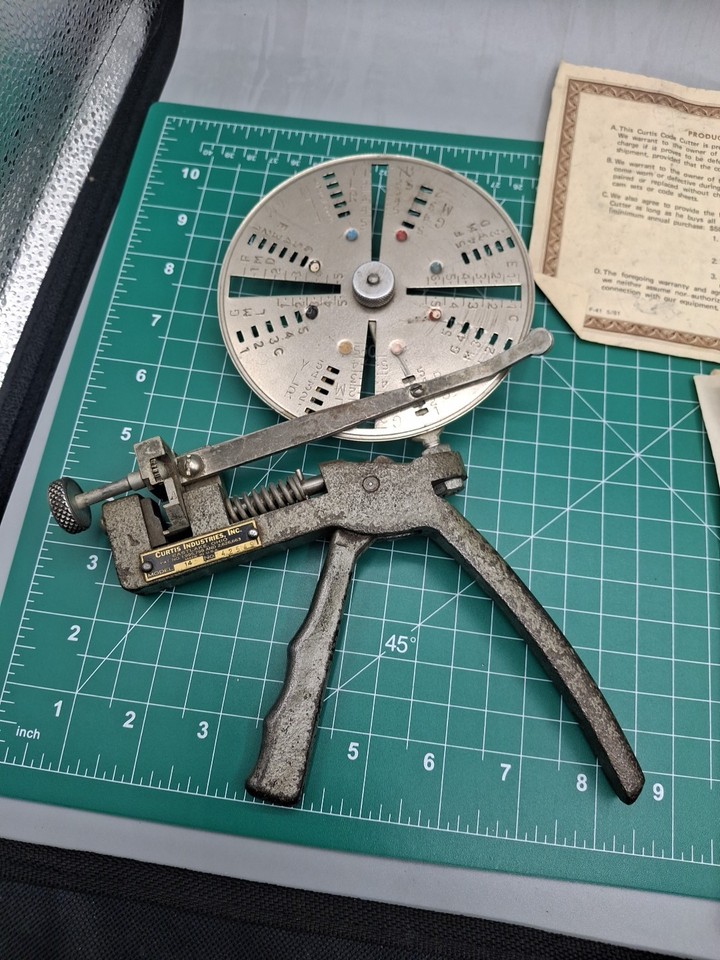 Curtis Industries Model 14 Handheld Manual Key Cutter-Vintage W/ PAGES ...