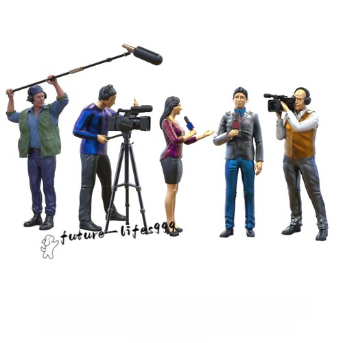 1/18 Diorama Figure Model Photographer Journalist Street Interview ...