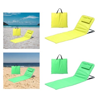 Reclining Beach Mat Floor Chair for Camping Picnic Backyard Relaxation ...