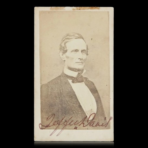 Jefferson Davis Signed CDV - 2.5" x 4" | eBay