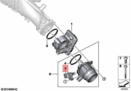 BMW OEM 14-15 i8-MAP Manifold Absolute Pressure Sensor 13628637897 | eBay