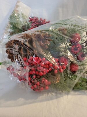 Picks (2) Tree or Wreath Greenery w Red Berries and Pips Trimmsetter by ...