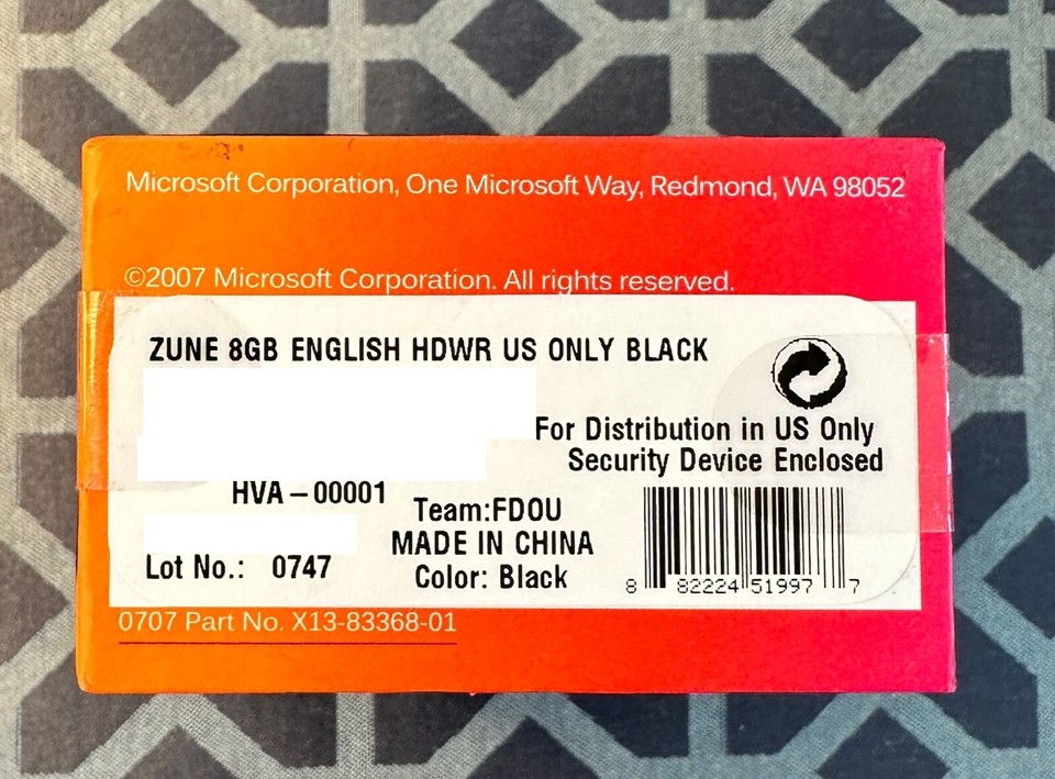 Microsoft Zune 8 Digital Media Player | 1.8in Screen | Black | MP3 ...