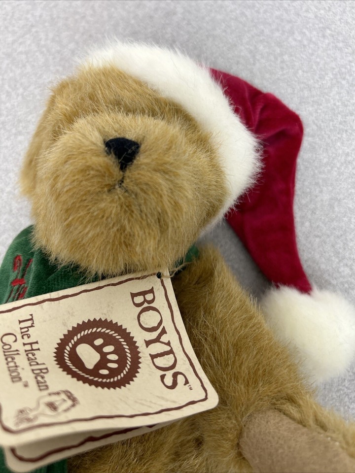 Boyd's Bear Bean Collection Thinkin of Ya Christmas Sam Yule Plush Bear ...