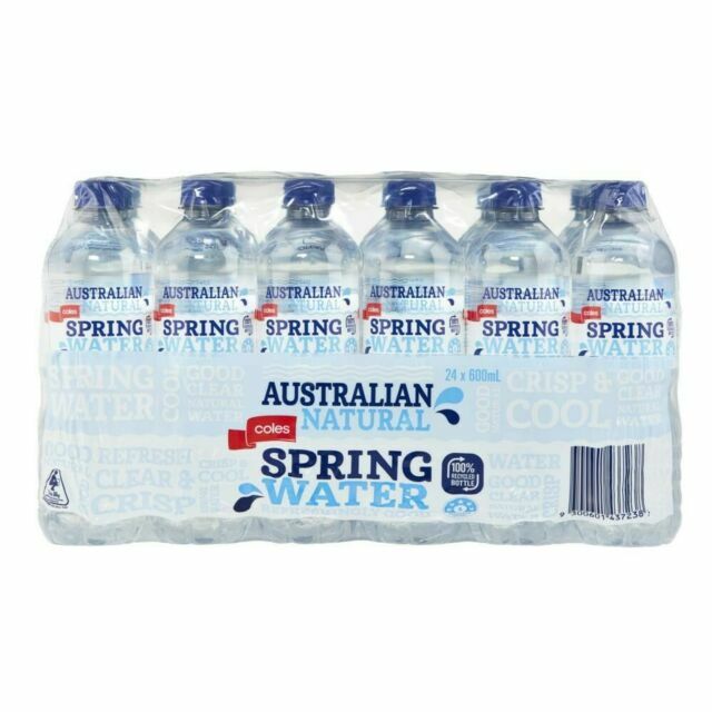 Coles 7906946P Natural Spring Water, 600ml - 24 Pack for sale online ...