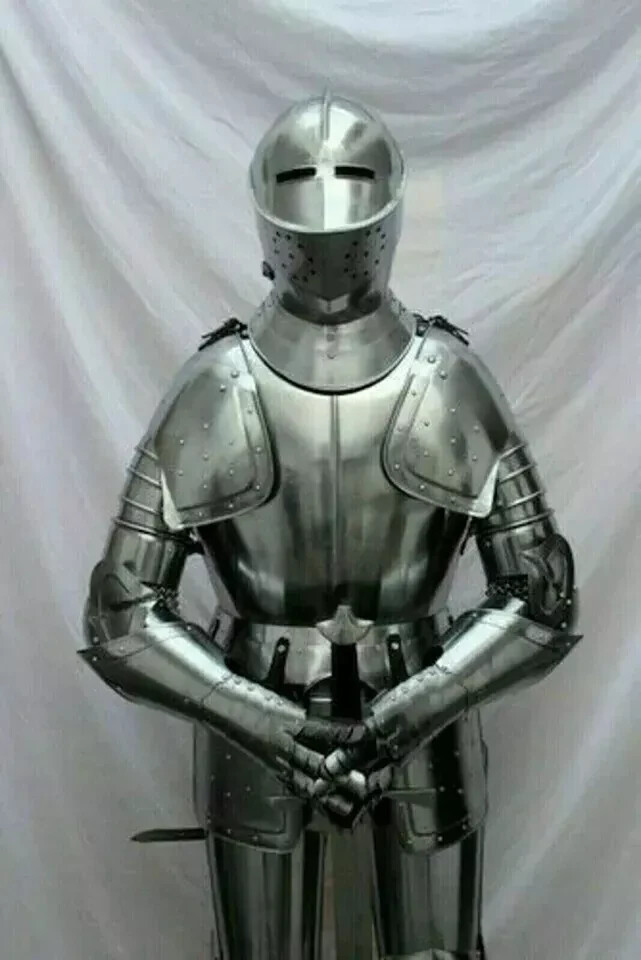 Medieval Gothic Suit of Armor Crusader Combat Knight Full Body Wearable ...