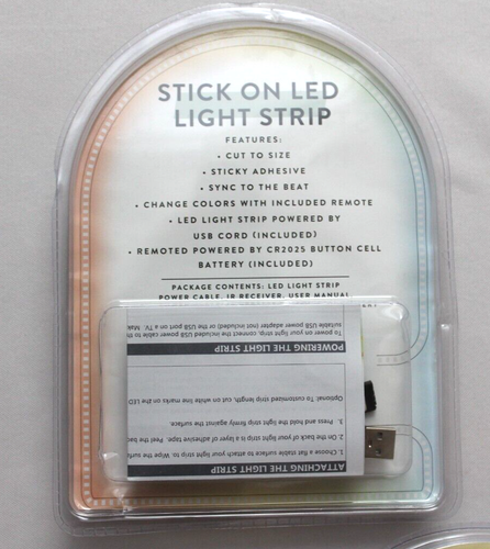 Vivitar Stick On LED Light Strip Multi Colored 78in per pack (Lot of 3 ...