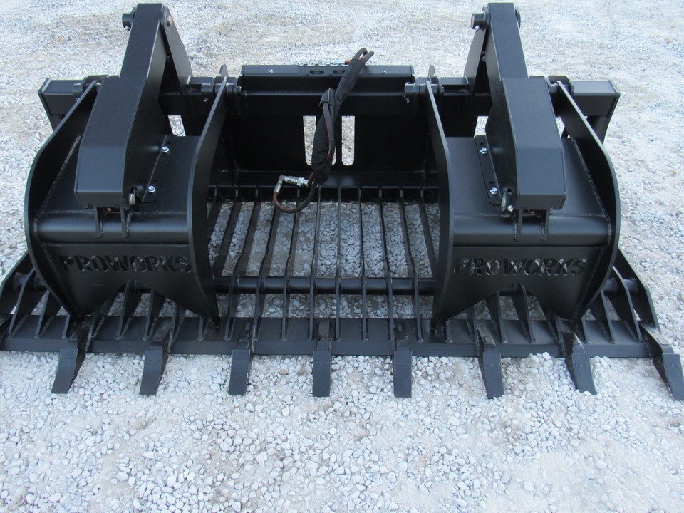 84" Severe Duty Rock Bucket Grapple with Teeth Fits Euro Global Quicke ...