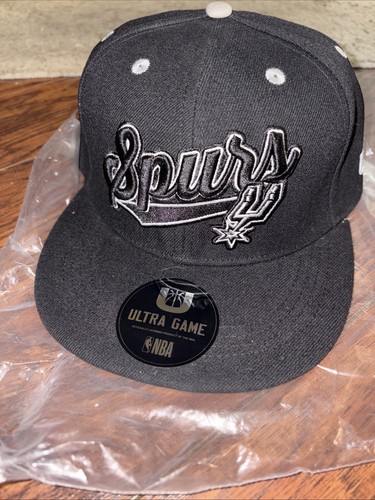 Ultra Game NBA Spurs Snapback Adjustable Hat Cap Black on Black New | eBay