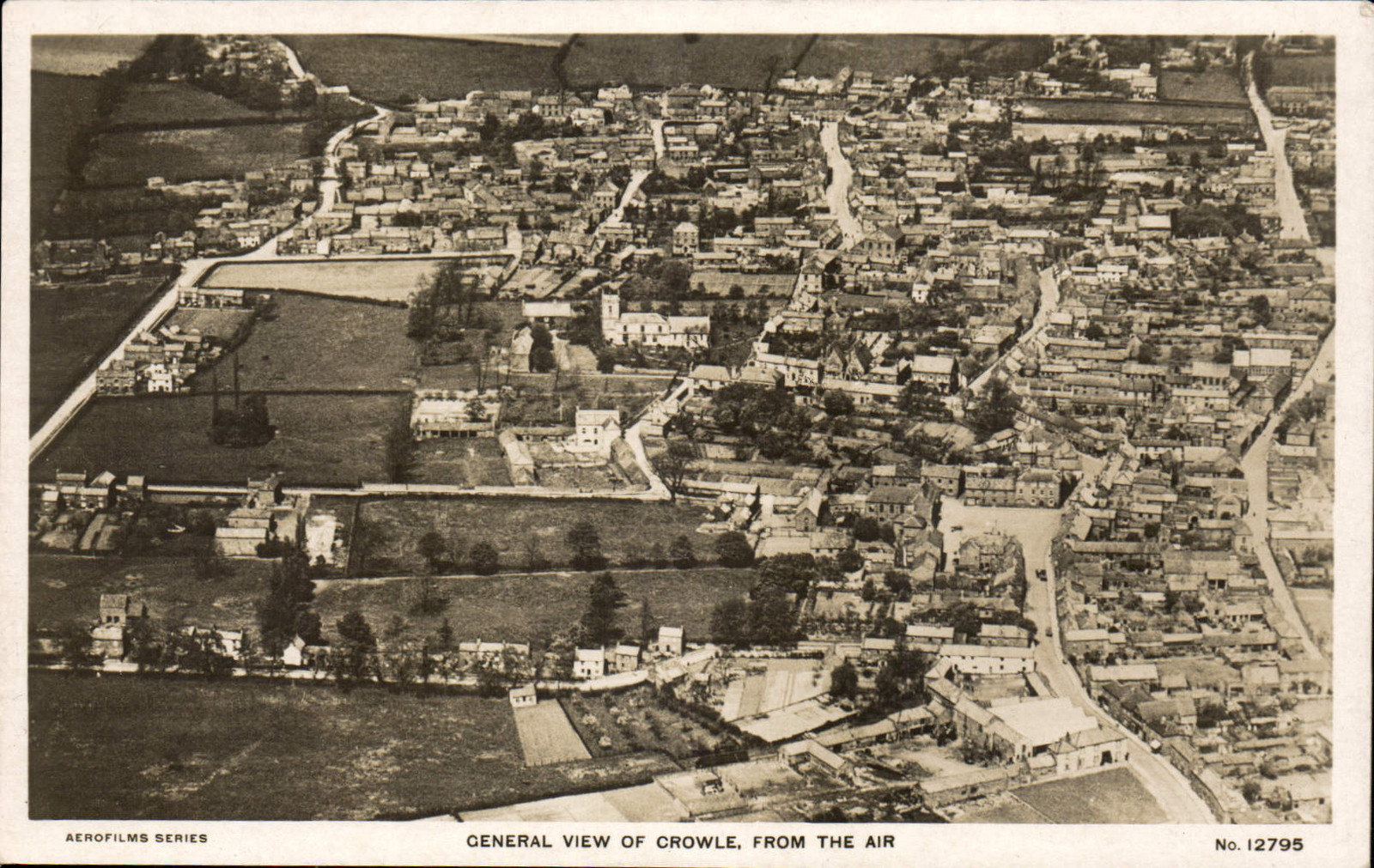 Crowle. General View from the Air by Aerofilms # 12795. | eBay UK