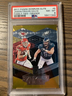 2017 Donruss Elite Family Ties #6 Travis & Jason Kelce /25 PSA 8 | eBay