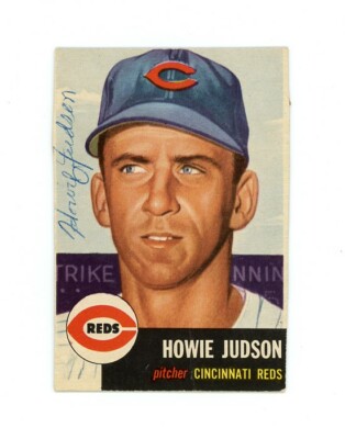 HOWIE JUDSON signed 1953 TOPPS baseball card #12 REDS | eBay