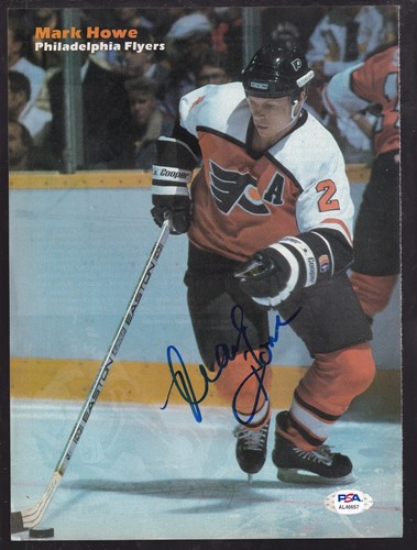 Mark Howe Autographed 8x11 Magazine Photo Philadelphia Flyers PSA/DNA ...