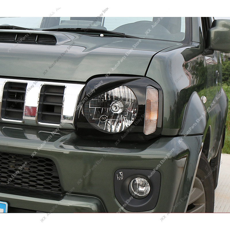 1Set ABS Black Headlight Cover Trim j For Suzuki JIMNY JB23/JB33/JB43 ...